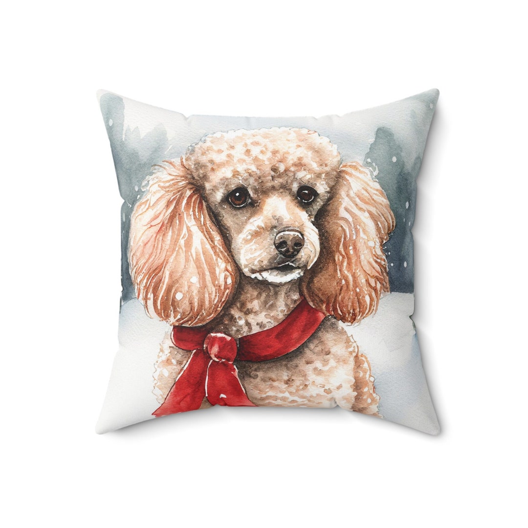 Poodle Throw Pillow | Huggable Poodle Lover Gift | Artwork by ...