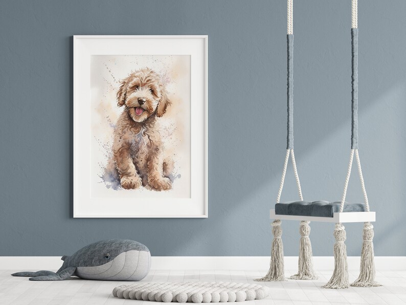 Labradoodle Watercolor Adorable Printable Wall Art - Etsy