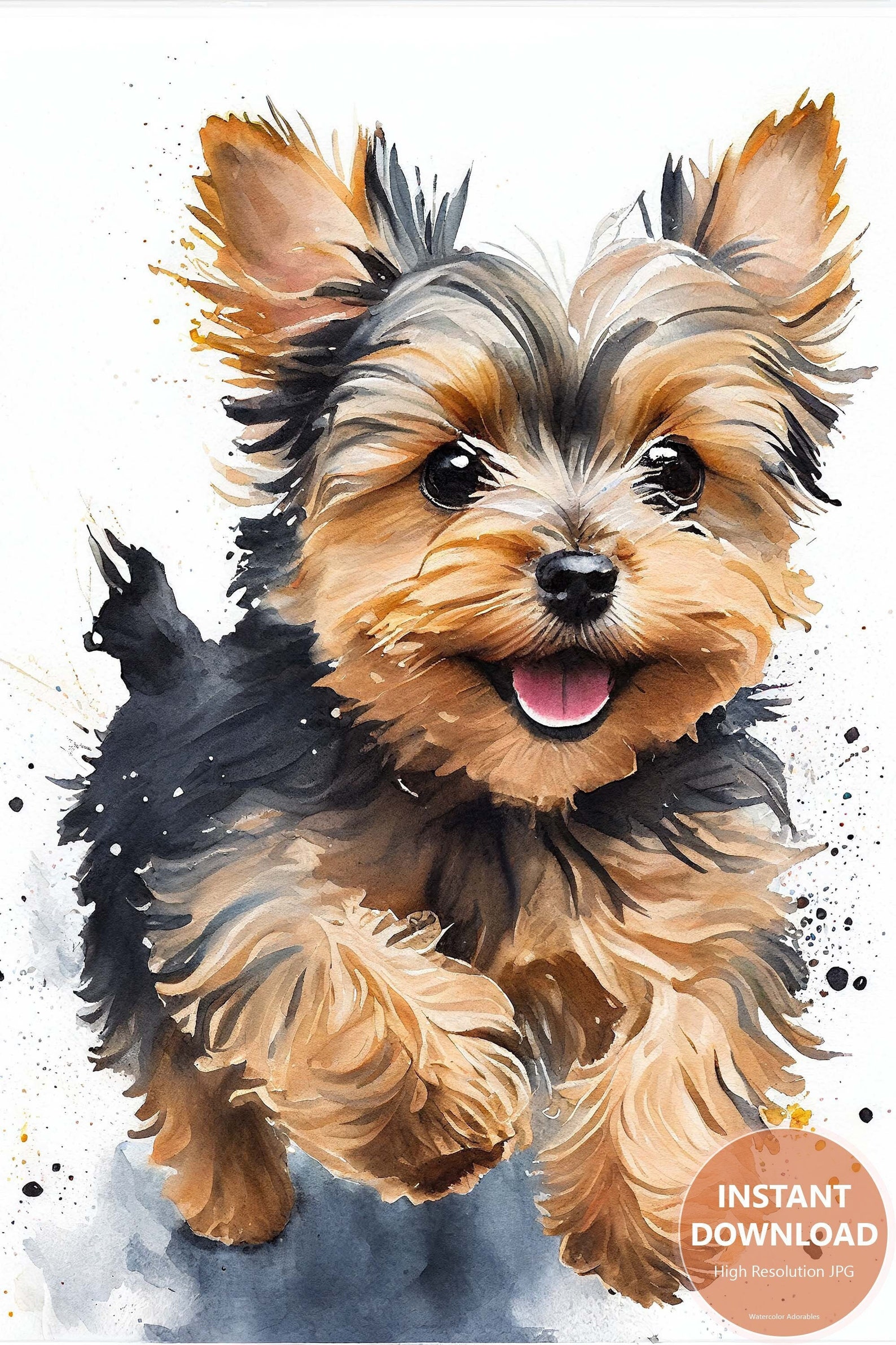 Yorkie Nursery Wall Art Yorkshire Terrier Gift Yorkie Mom Yorkie ...