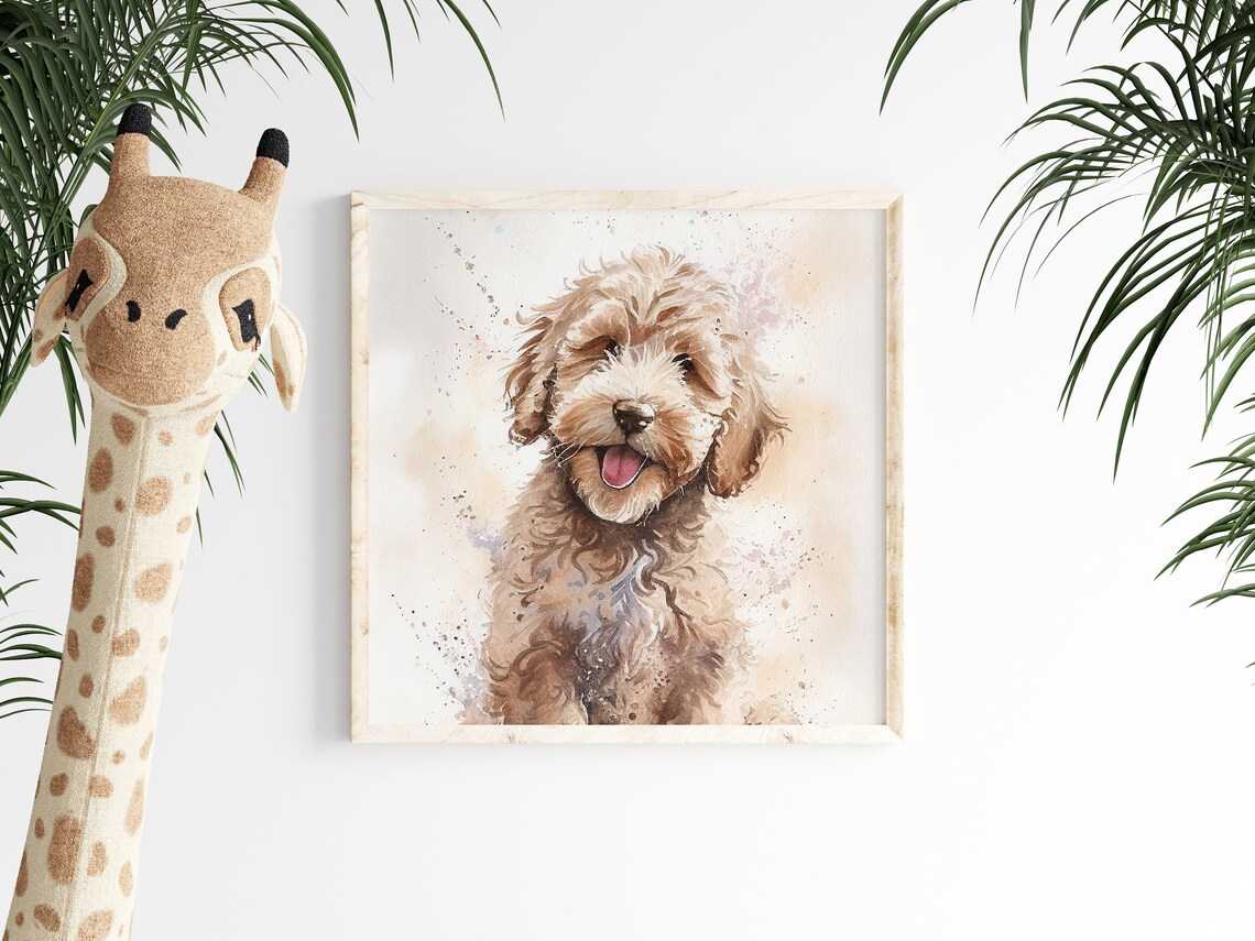 Labradoodle Watercolor Adorable Printable Wall Art - Etsy