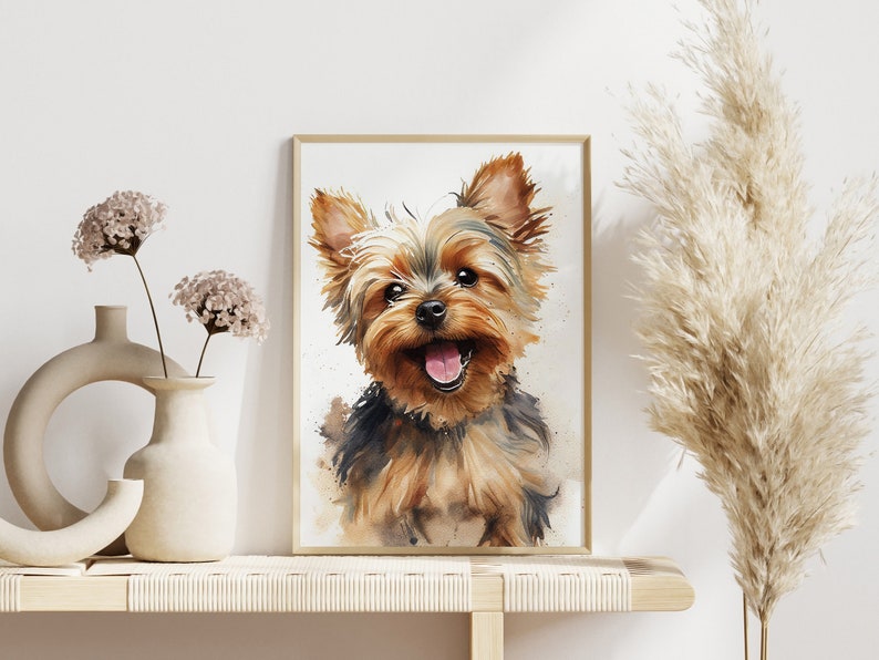 Yorkshire Terrier Watercolor | Adorable Printable Wall Art | Yorkie ...