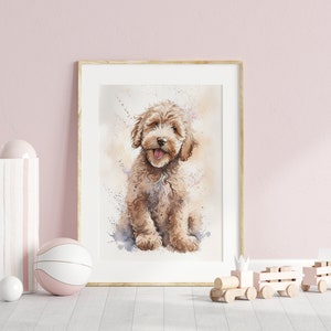Labradoodle Watercolor | Adorable Printable Wall Art - Etsy