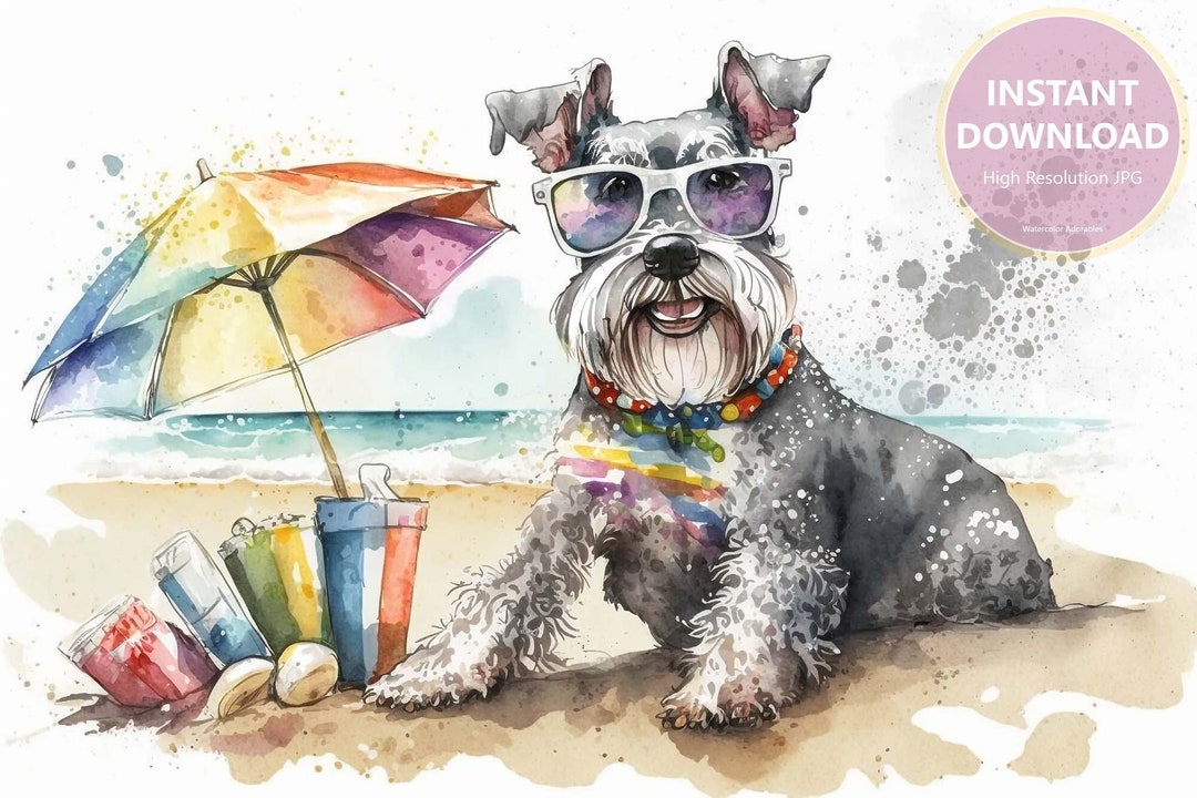 Schnauzer Nursery Wall Art | Schnauzer Gift | Schnauzer Mom | Print ...