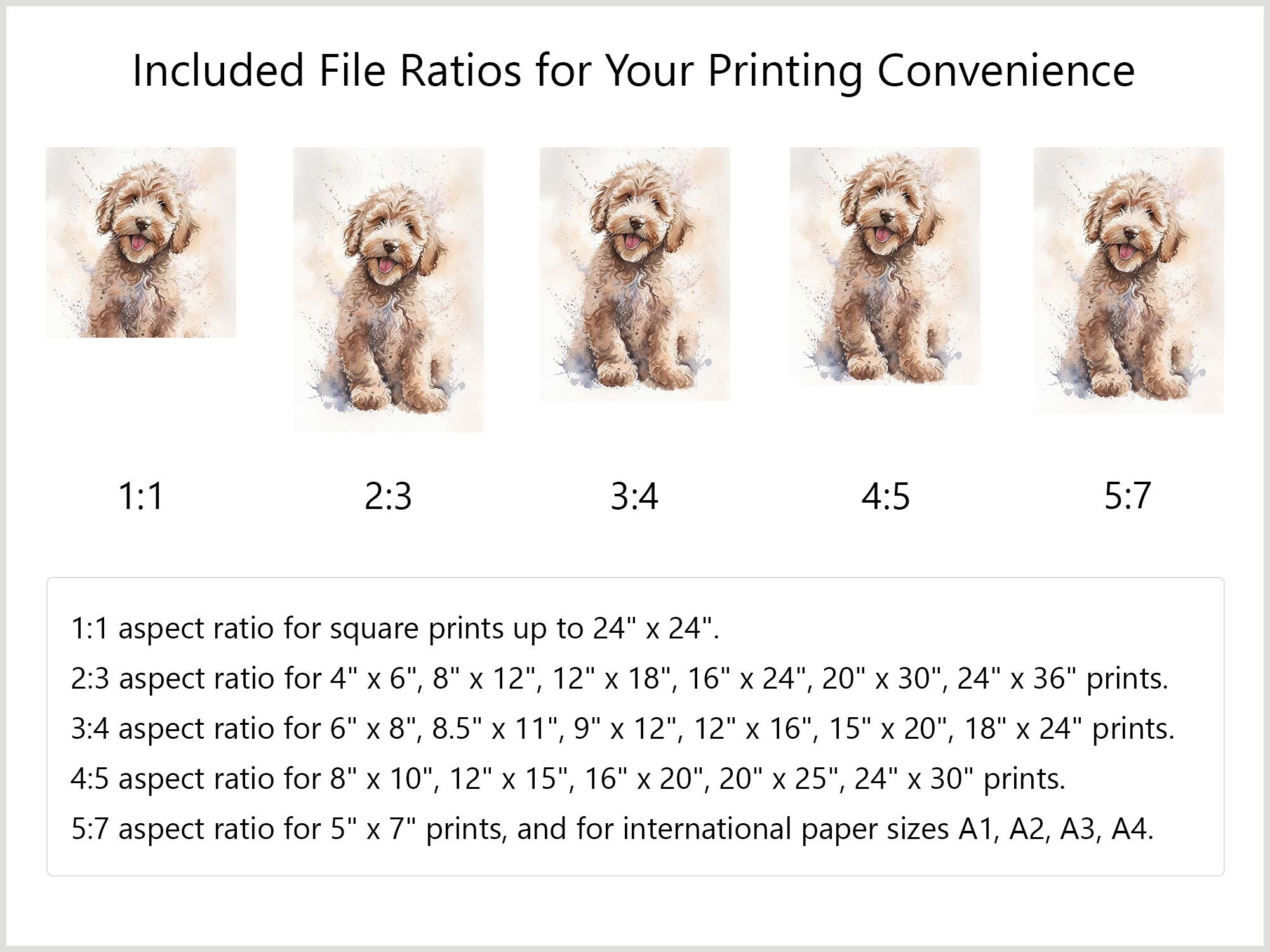 Labradoodle Watercolor Adorable Printable Wall Art - Etsy