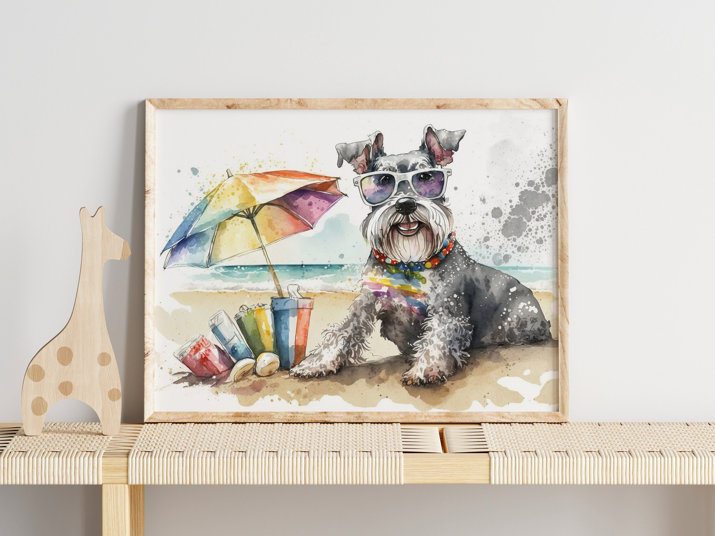 Schnauzer Nursery Wall Art | Schnauzer Gift | Schnauzer Mom | Print ...