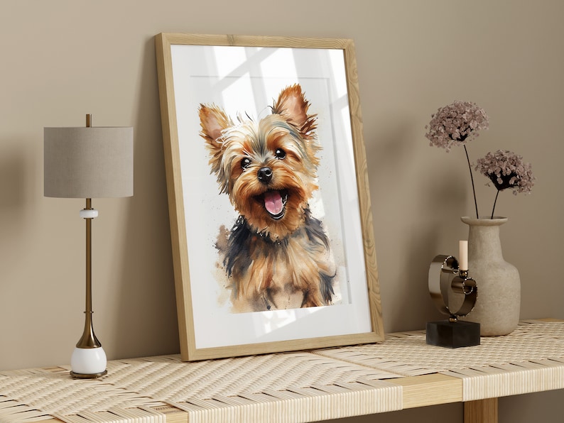Yorkshire Terrier Watercolor | Adorable Printable Wall Art | Yorkie ...