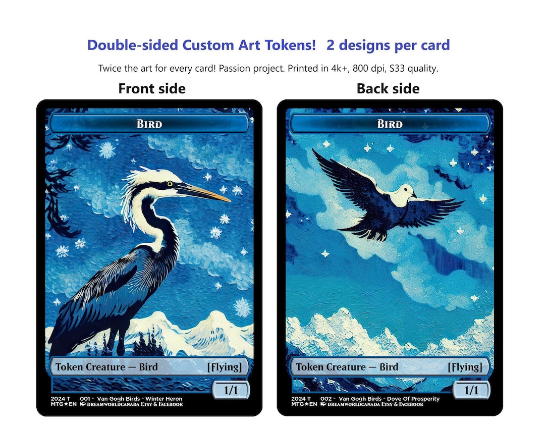 Van Gogh Inspired Custom Bird Token for Dovescape Alrund's Epiphany ...