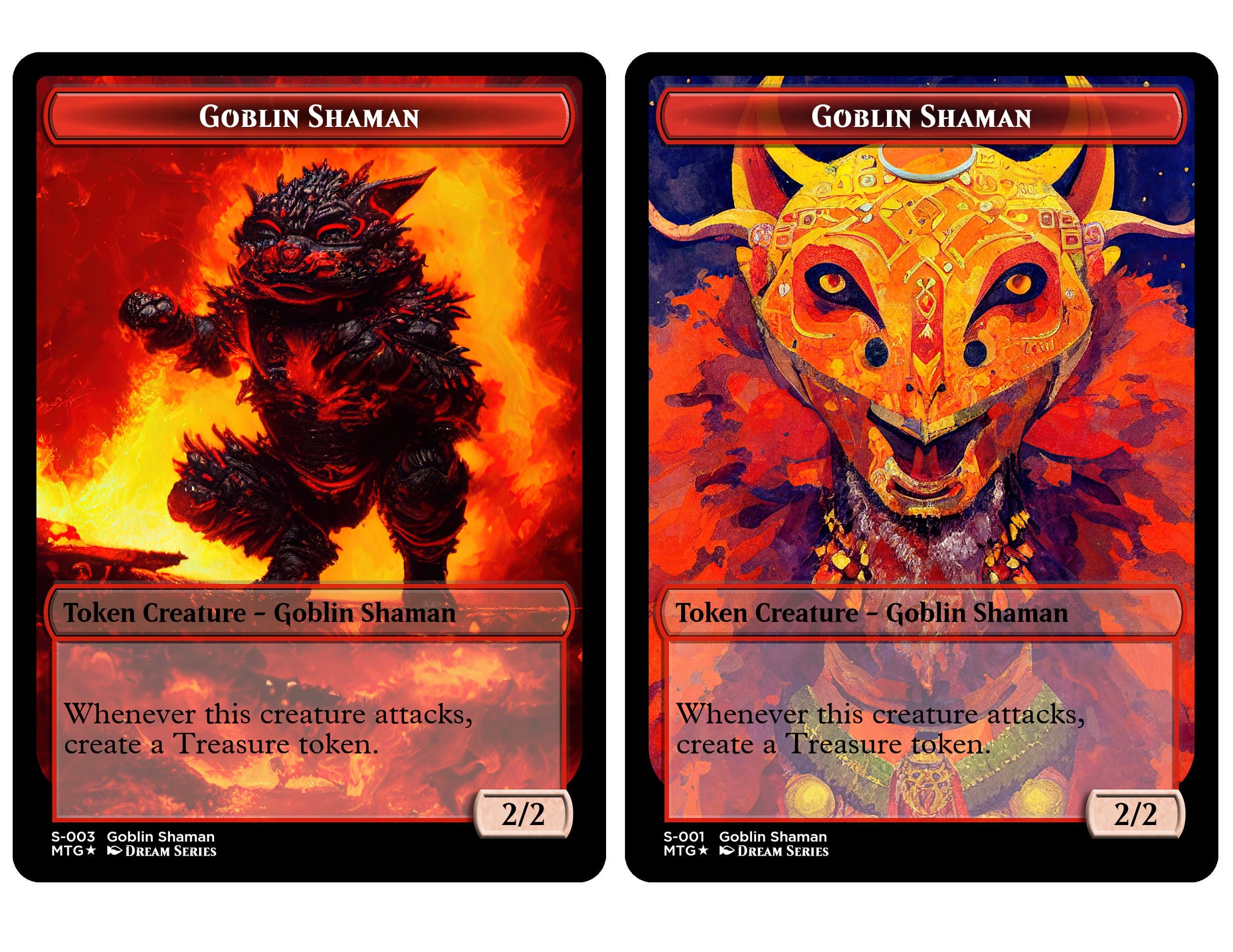 Fable of the Mirror-breaker Custom Art Goblin Shaman Token Canada MTG ...