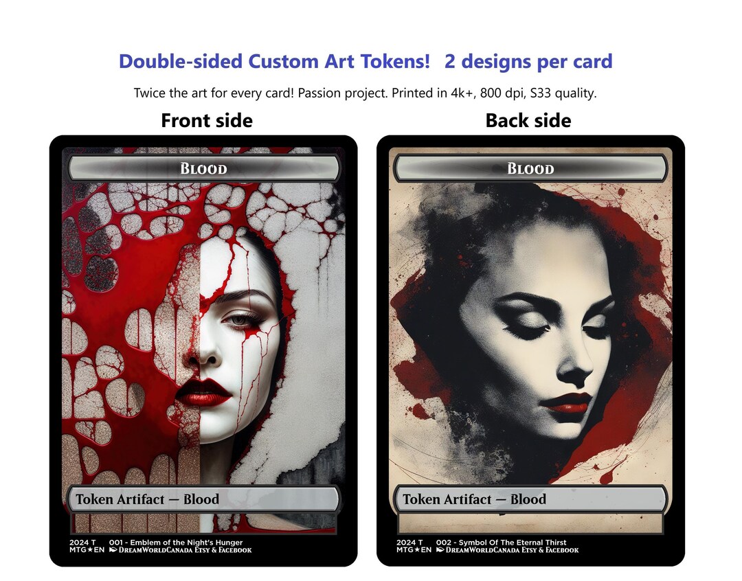 Custom Art Blood Token for Strefan, Maurer Progenitor and Transmutation ...