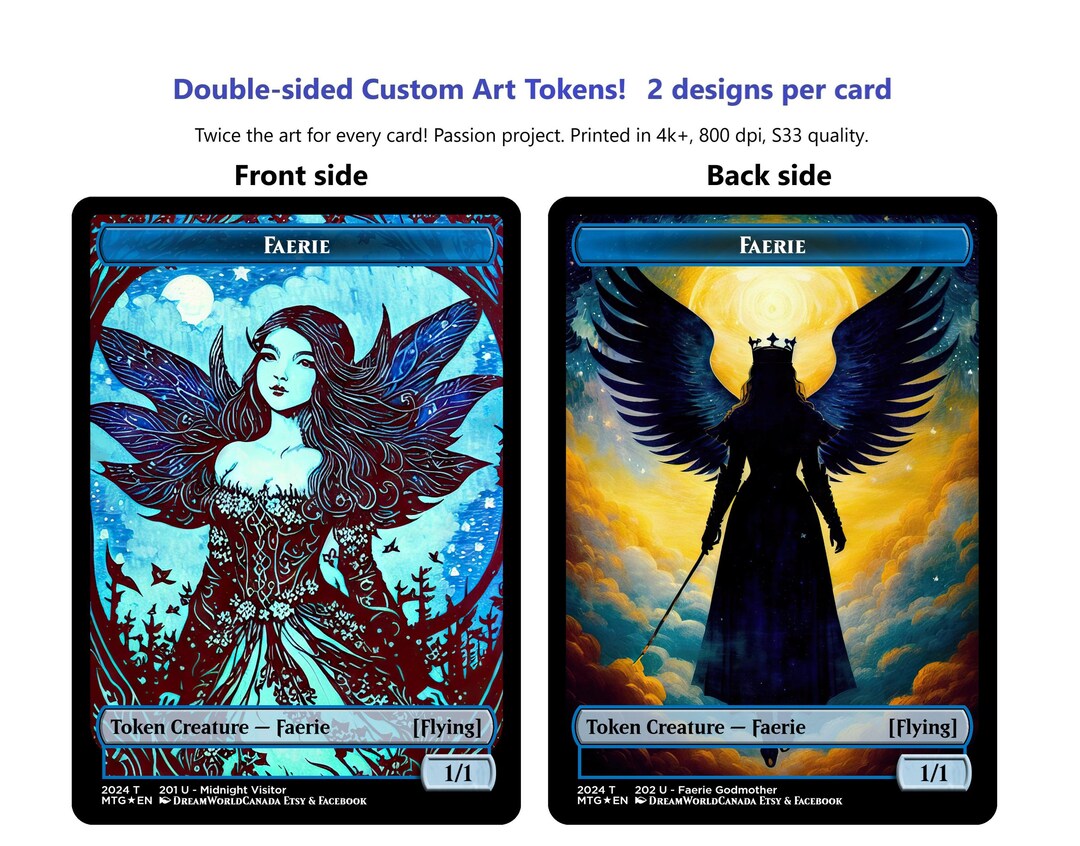 Gustav Klimt and Famous Artist Inspired Custom Art Faerie Tokens for ...