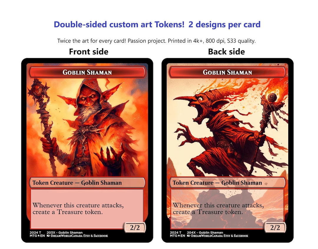 Custom Art Goblin Shaman Token for Fable of the Mirror-breaker , Buy ...