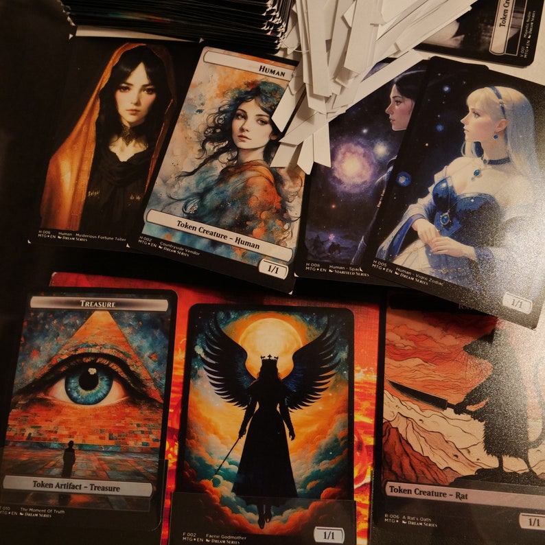 Gustav Klimt and Famous Artist Inspired Custom Art Faerie Tokens for ...