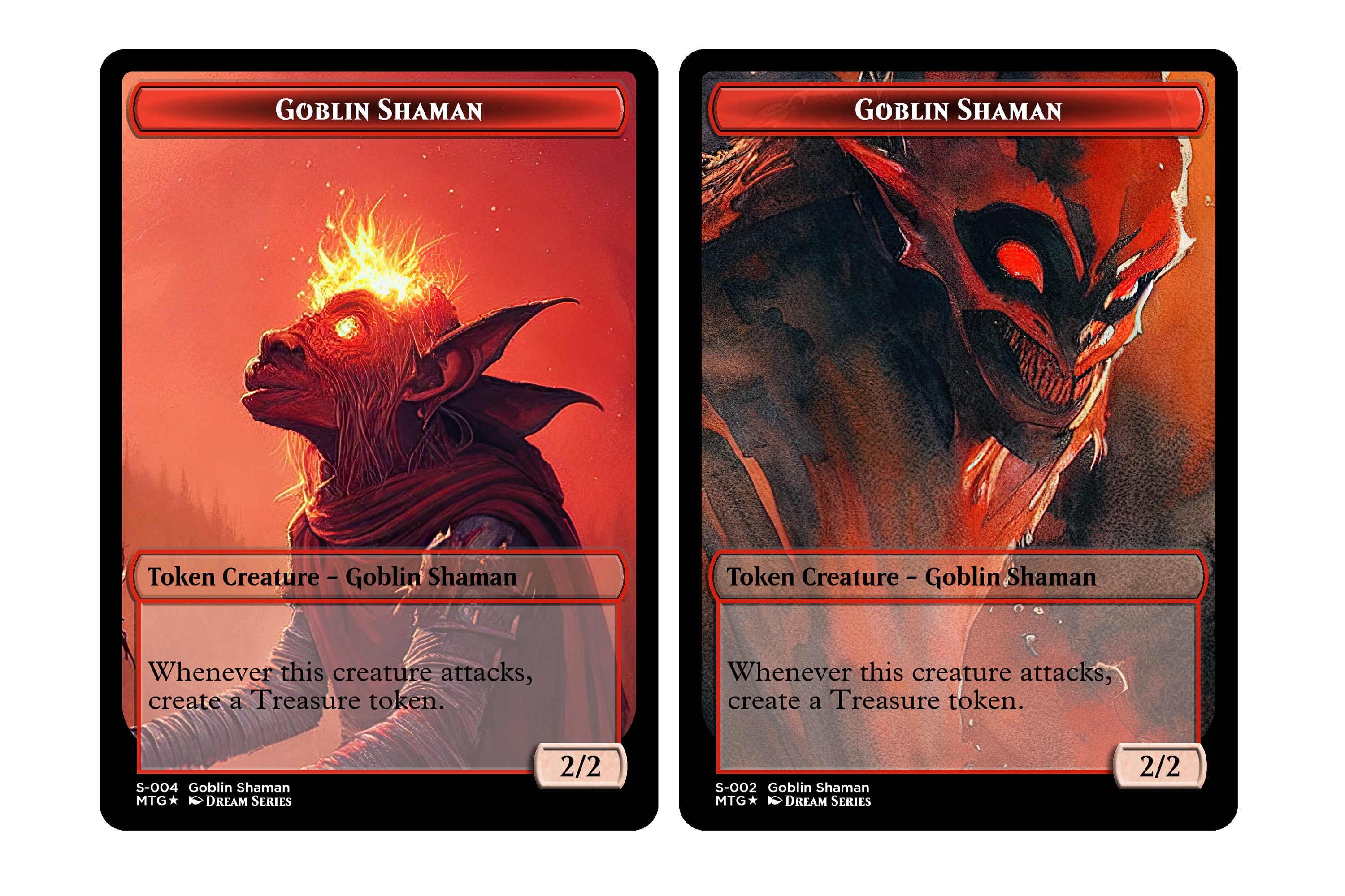 Fable of the Mirror-breaker Custom Art Goblin Shaman Token Canada MTG ...