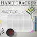 Monthly Habit Tracker Printable | 3 Colors | Fillable PDF - Etsy