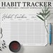 Monthly Habit Tracker Printable | 3 Colors | Fillable PDF - Etsy