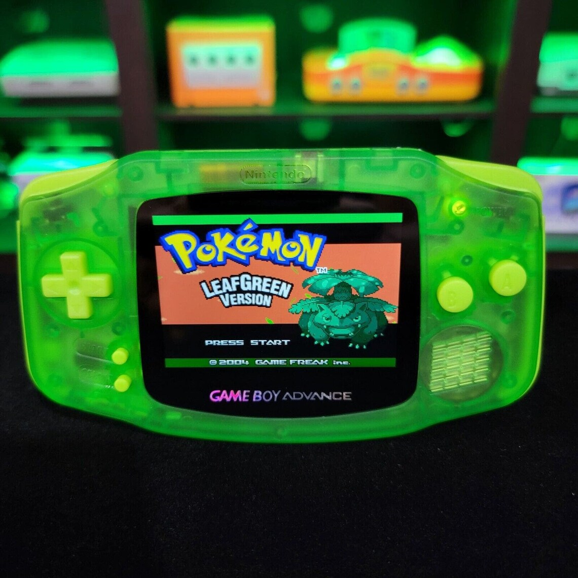 Lime Green Game Boy Advance GBA Console With Ips V5 Backlit LCD Mod - Etsy
