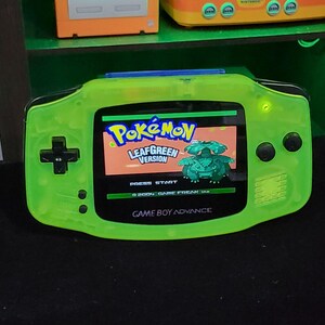Glow in the Dark Green Game Boy Advance GBA With Ips V5 and USB-C Mods ...