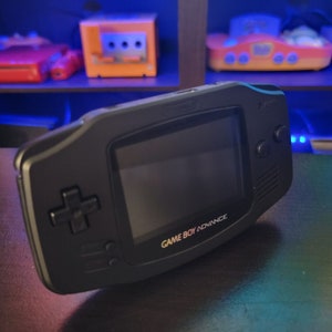 Black Game Boy Advance GBA Console With Ips V5 Backlight Backlit LCD ...