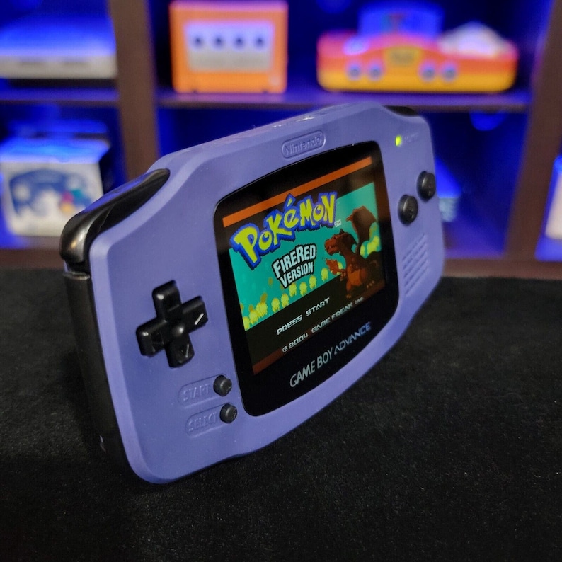Indigo Game Boy Advance GBA Console With Ips V5 Backlit LCD Mod Console ...