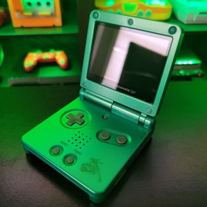 Green Nintendo Game Boy Advance GBA SP IPS Mod Adjustable Brightness ...