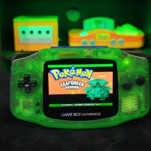 Clear Green Game Boy Advance GBA Ips LCD USB-C 1800 Mah Rechargeable ...