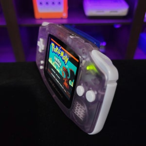 Atomic Purple Gameboy Advance GBA Console With Ips V5 Backlight Backlit ...