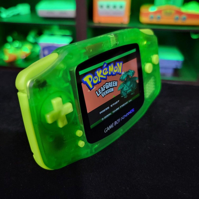 Lime Green Game Boy Advance GBA Console With Ips V5 Backlit LCD Mod - Etsy