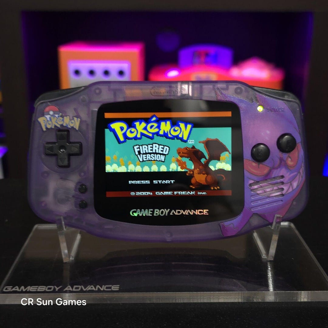 Gengar Purple Game Boy Advance GBA Console With Ips V5 Backlight ...
