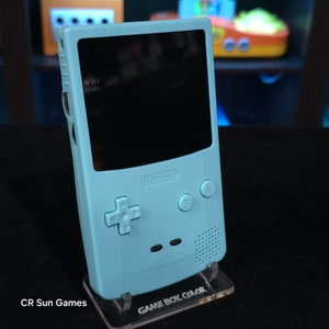 Light Blue Gameboy Color Console OLED Touch Screen USB-C Rechargeable ...