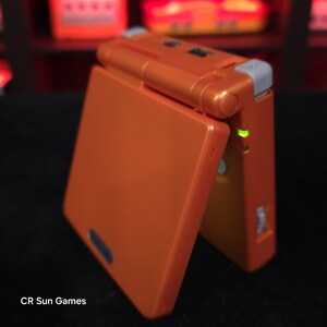 Orange Nintendo Game Boy Advance GBA SP IPS Mod Adjustable Brightness ...