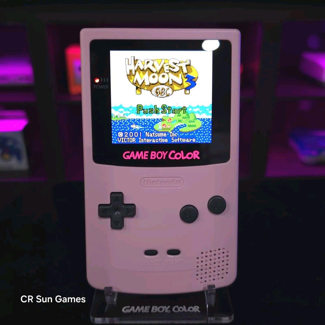 Pink Gameboy Color Console OLED Touch Screen GBC Game Boy - Etsy