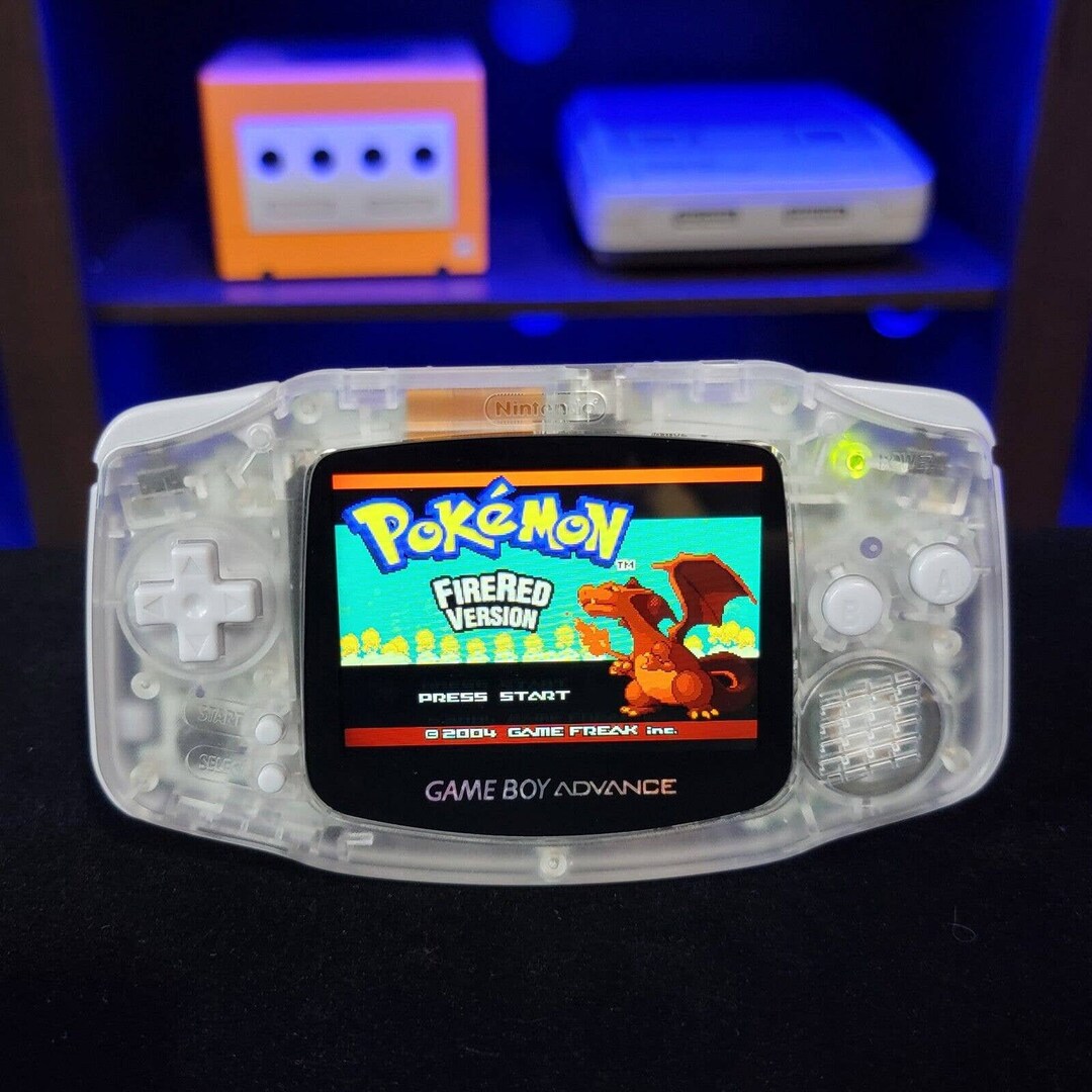 Clear Gameboy Advance GBA Console With Ips V2 Backlight Backlit LCD Mod ...