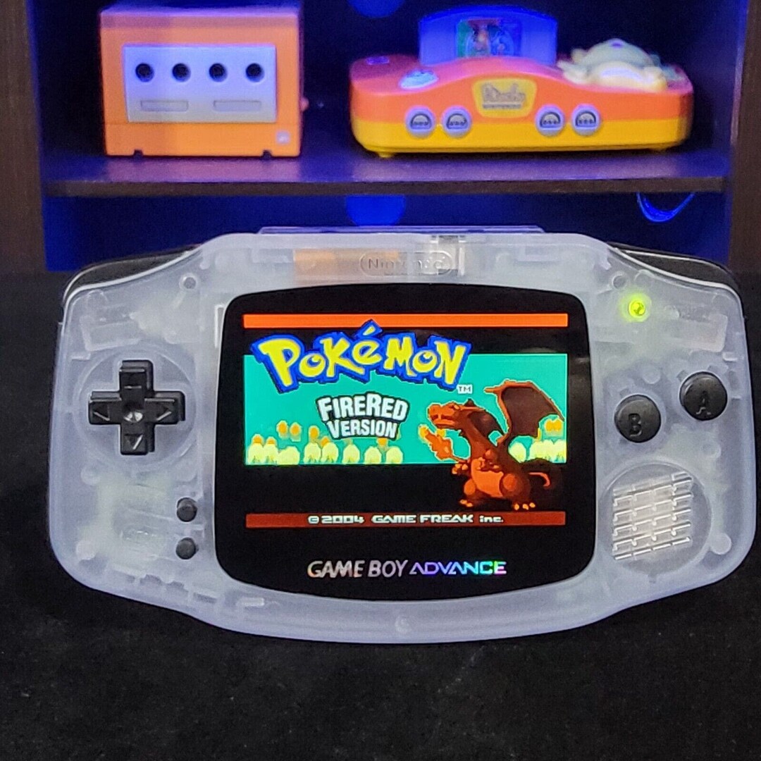 Glacial Gameboy Advance GBA Console With Ips Backlight Backlit LCD MOD ...