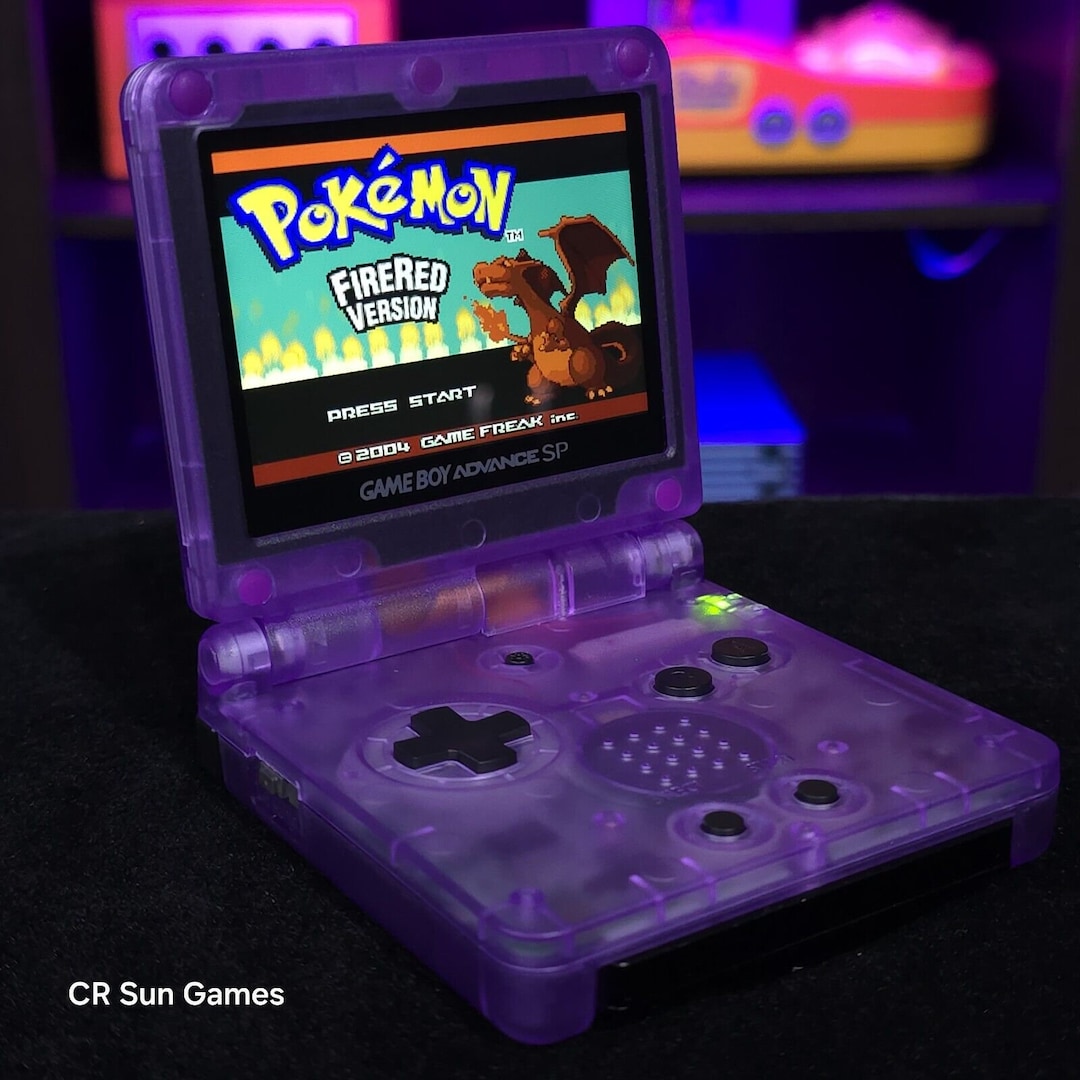 Clear Purple Nintendo Game Boy Advance Gba SP IPS MOD Adjustable ...