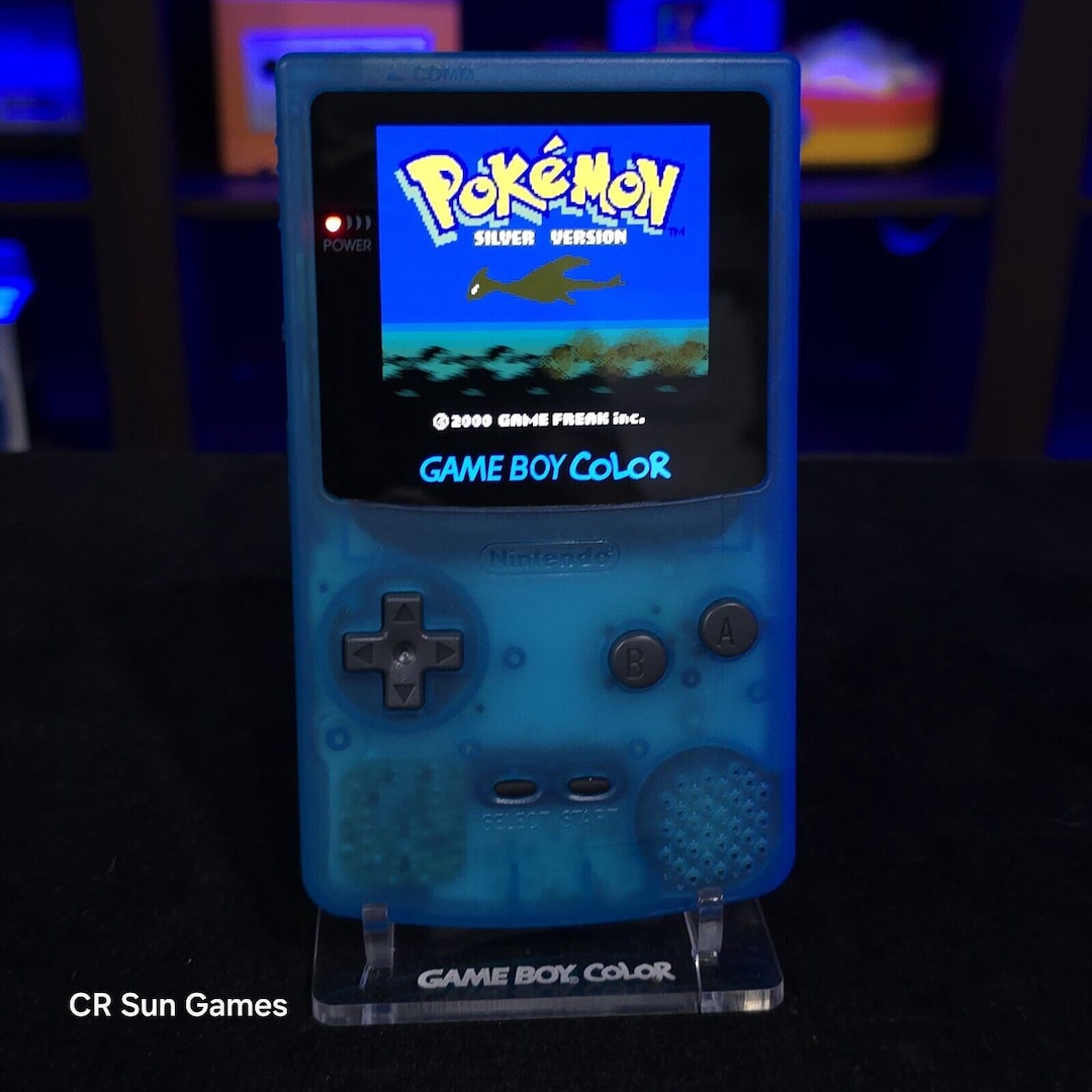 Clear Blue Gameboy Color Console OLED Touch Screen GBC Game Boy - Etsy