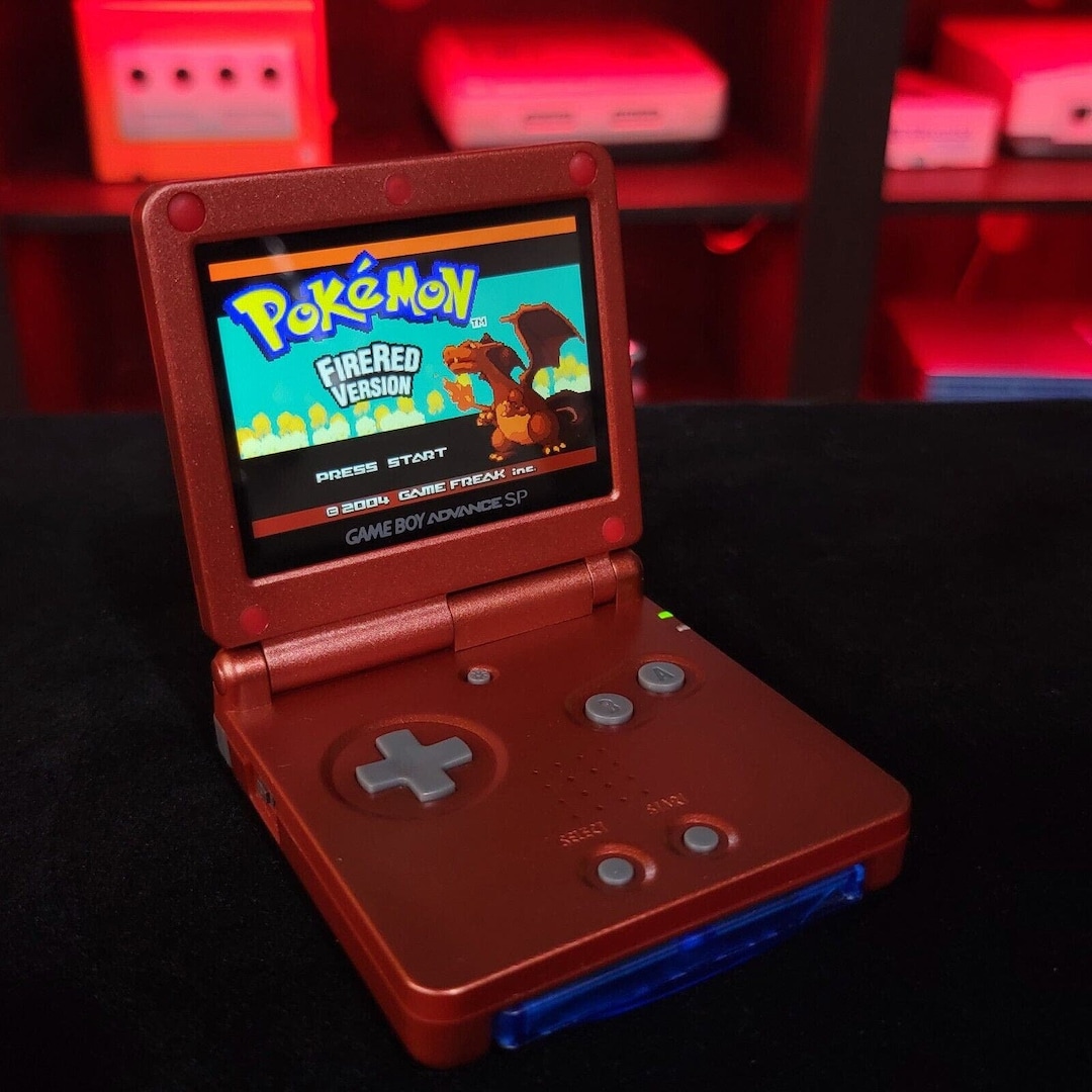 Red Nintendo Game Boy Advance GBA SP IPS Adjustable Brightness - Etsy