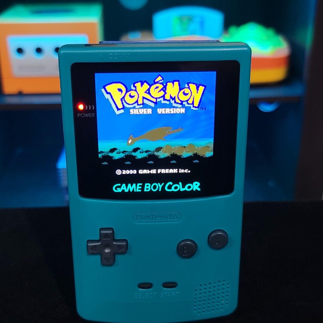 Teal Gameboy Color Console OLED Touch Screen and USB-C Rechargeable ...