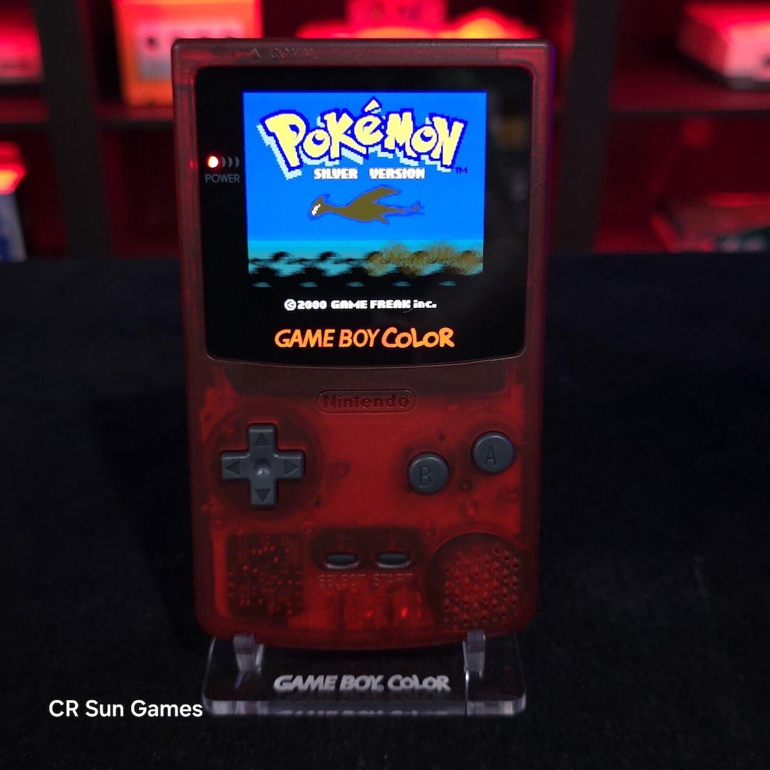Clear Red Gameboy Color Console OLED Touch Screen GBC Game Boy - Etsy