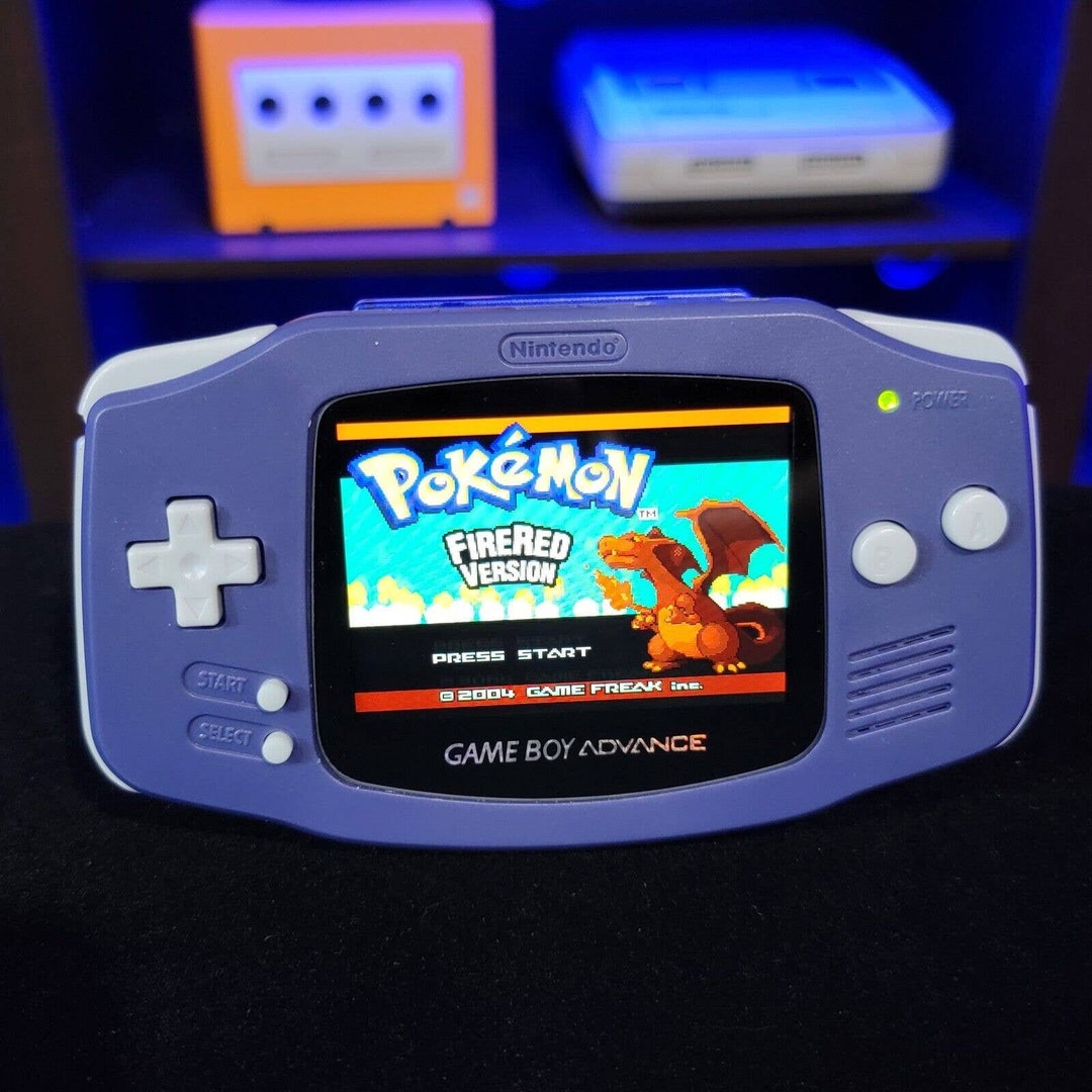 Indigo Game Boy Advance GBA Console With Ips V5 Backlit LCD Mod Console ...