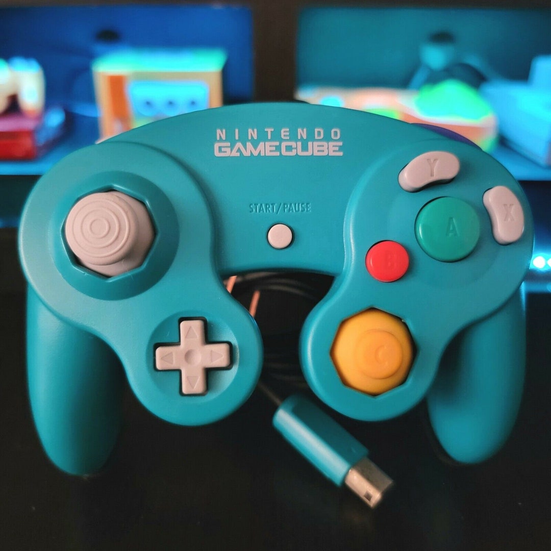 Official Nintendo Gamecube Controller Pad Teal Emerald Blue Tight Stick ...
