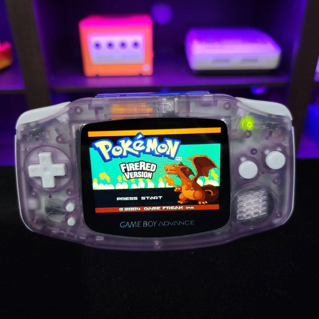 Atomic Purple Game Boy Advance GBA Ips LCD Usb-c 1800 Mah Rechargeable ...