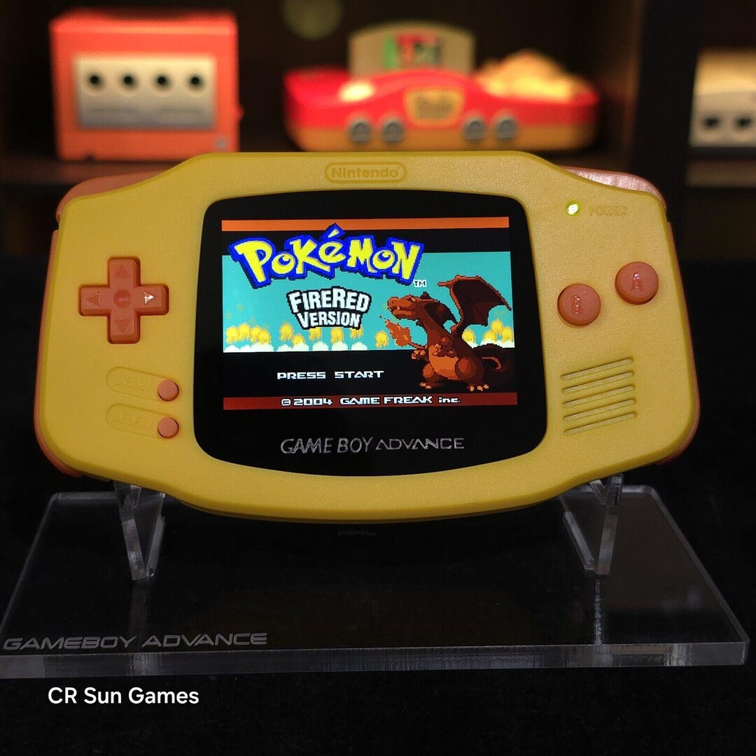 Yellow Game Boy Advance GBA Console With Ips V5 Backlight Backlit LCD ...