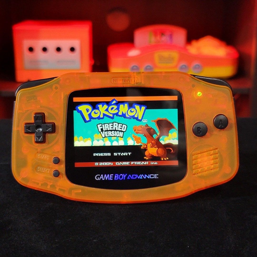 Clear Orange Game Boy Advance GBA Console With Ips Backlight Backlit ...