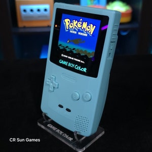 Light Blue Gameboy Color Console OLED Touch Screen USB-C Rechargeable ...