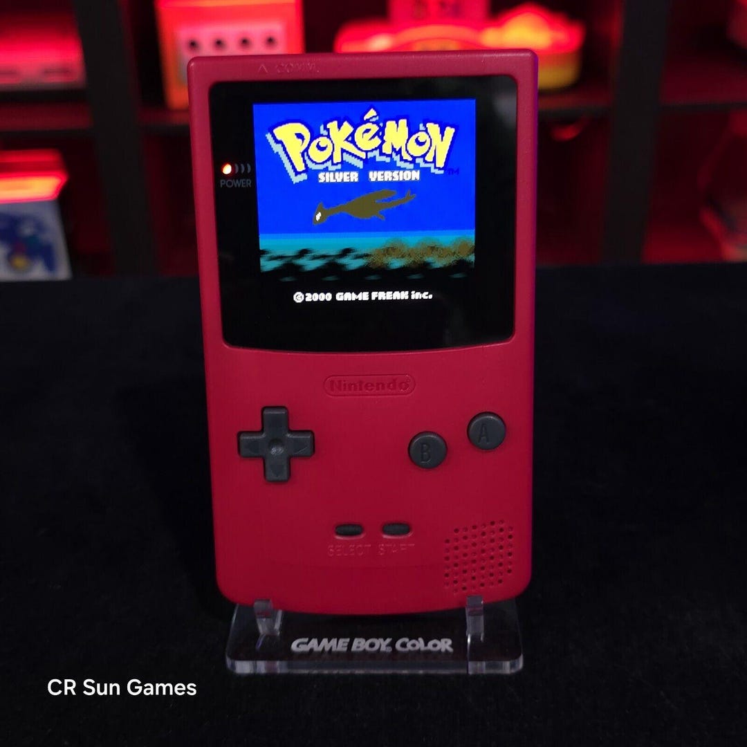 Berry Red Gameboy Color Console OLED Touch Screen GBC Game Boy - Etsy