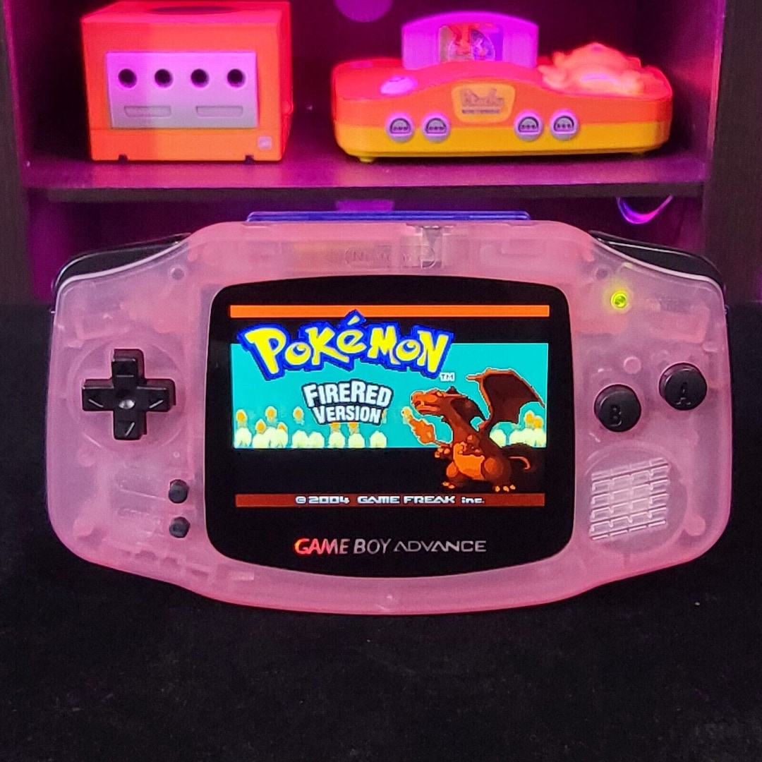 Fushia Pink Game Boy Advance GBA Console With Ips Backlit LCD MOD ...