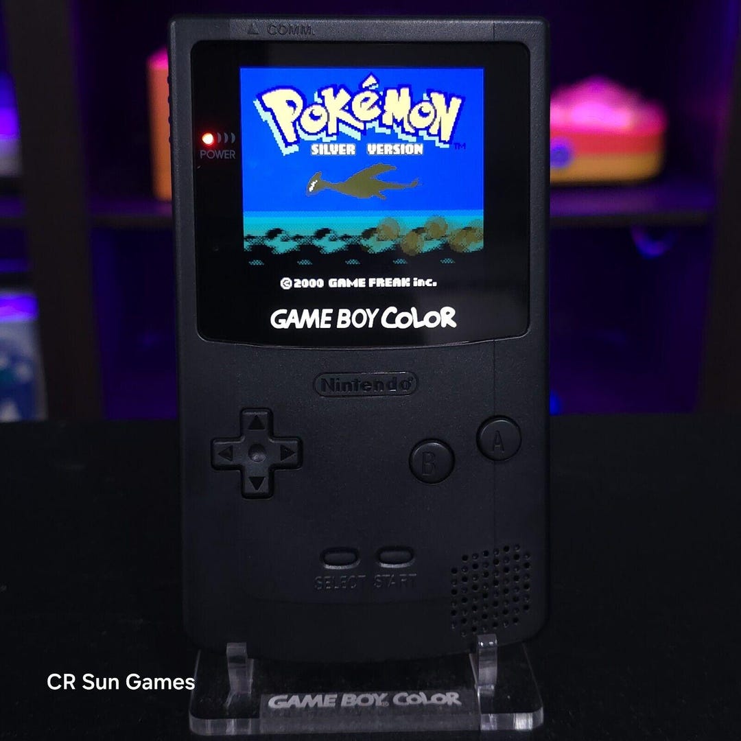 Black Gameboy Color Console OLED Touch Screen and USB-C Rechargeable ...