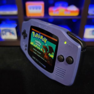Indigo Game Boy Advance GBA Console With Ips V5 Backlit LCD Mod Console ...