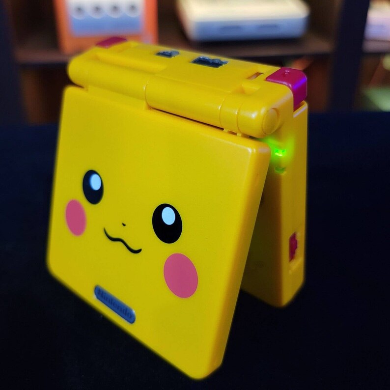 Pikachu Edition Pokemon Yellow Game Boy Advance SP GBA Console With Ips ...