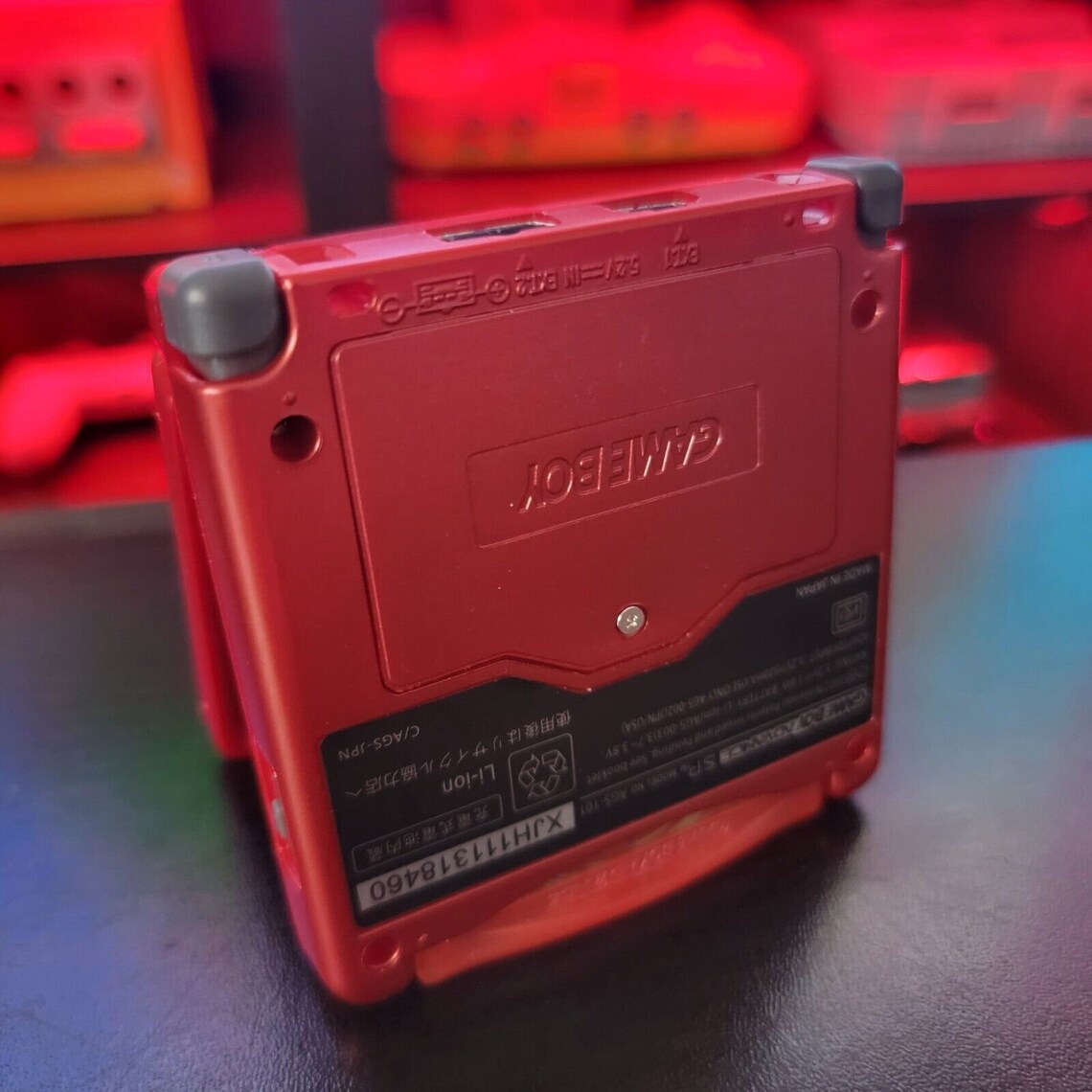 Red Nintendo Game Boy Advance GBA SP IPS Mod Adjustable Brightness ...